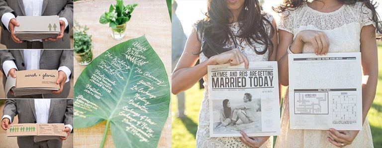 Unique Wedding Program Ideas to Wow Your Guests - C & A Event Planning ...